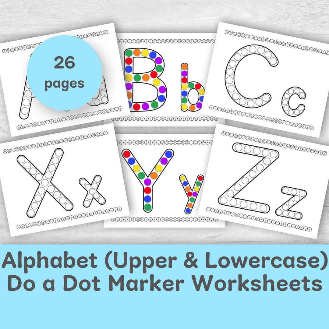 Alphabet (upper & Lowercase) Do a Dot Marker Worksheets - Etsy