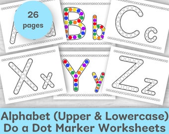 Alphabet Do a Dot Marker Worksheets: ABC Learning Activities for ...