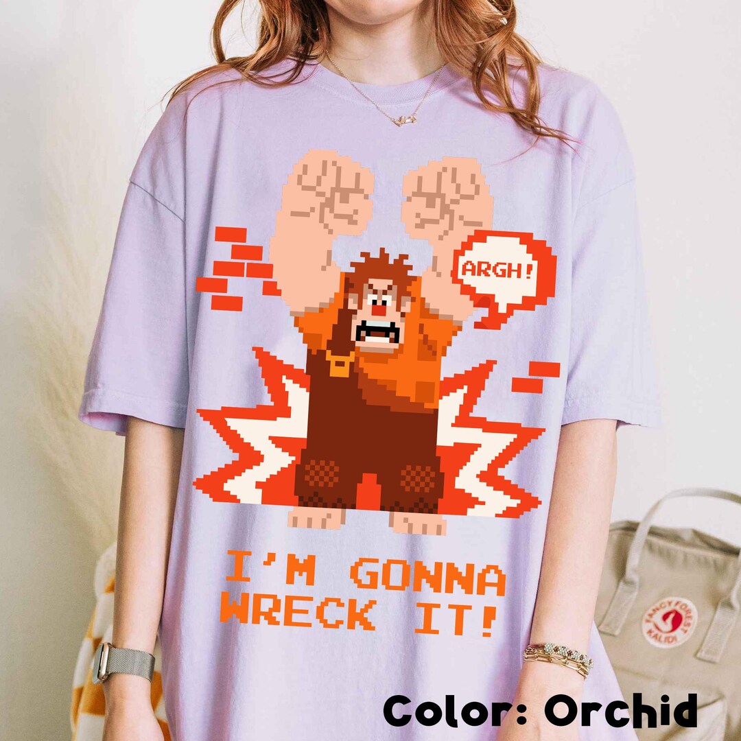 Disney 8 Bit Artwork of Wreck It Ralph Shirt, I’m Gonna Wreck It Tee ...