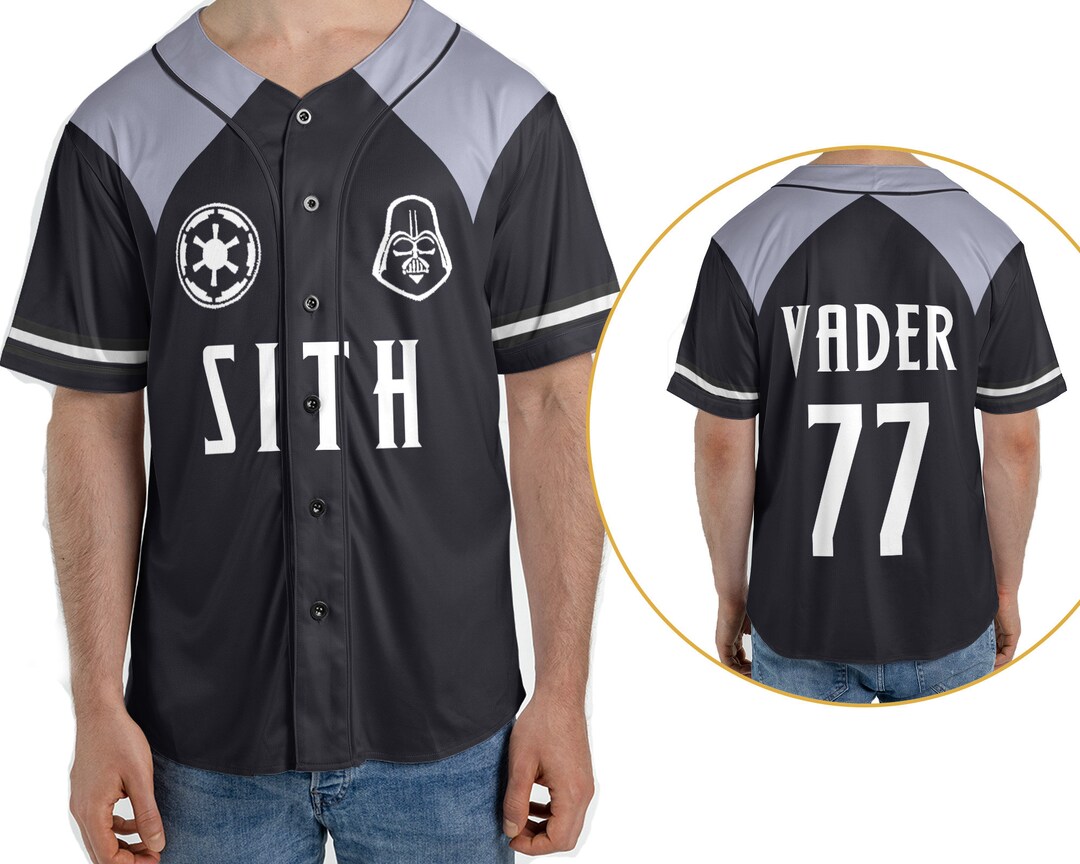Darth Vader Sith 77 Star Wars 2 Sided Baseball Jersey Shirt, Disney ...