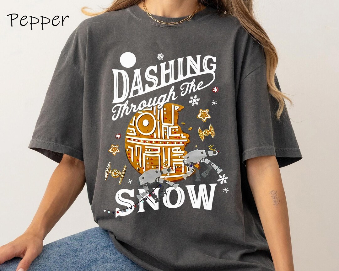Disney Death Star Gingerbread At-at Dashing Through the Snow Shirt ...