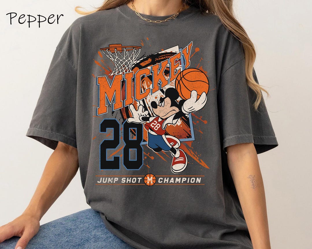 Mickey Mouse Basketball Champion Shirt, Vintage Disney Basketball Lover ...