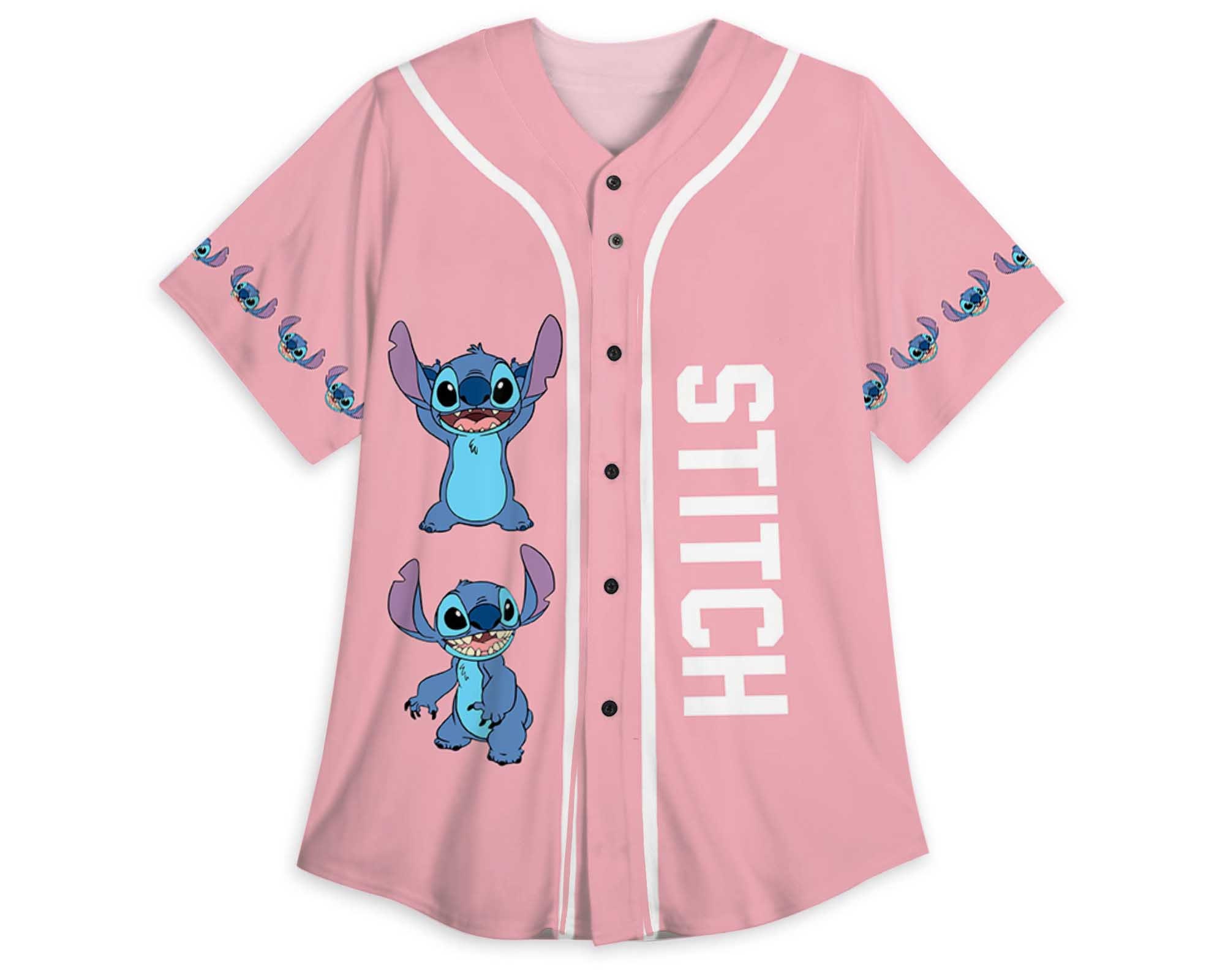 Personalizada Disney Stitch y Lilo Stitch y Angel Jerseys de Béisbol ...