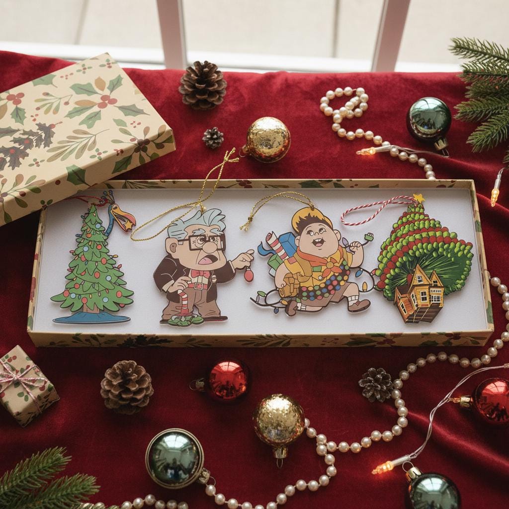 Pixar Disney up Movie Characters Holiday Acrylic Ornament, Carl Russell ...