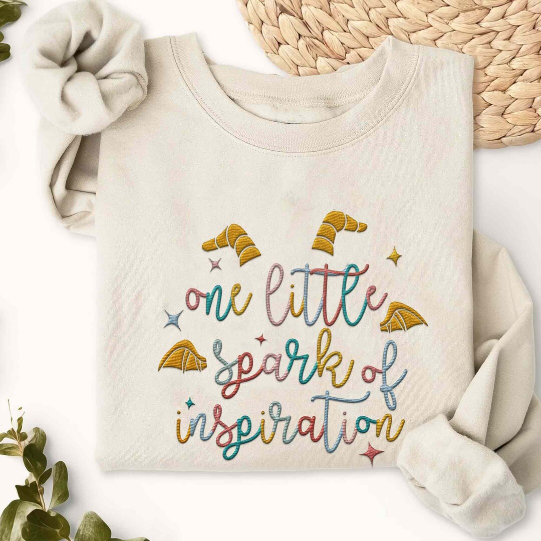 Embroidered Figment Dragon One Little Spark Sweatshirt, Disney Figment ...