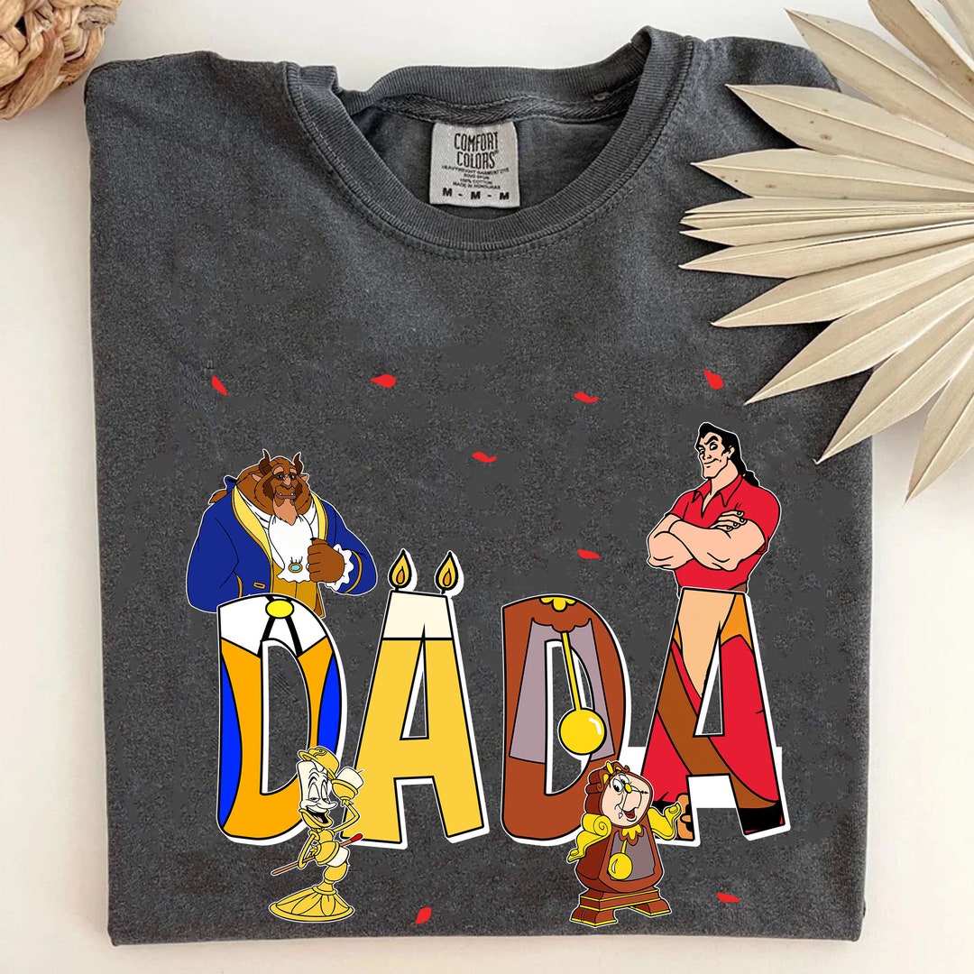 Custom Name Dada Comfort Colors Shirt With Beauty and the Beast Themed ...