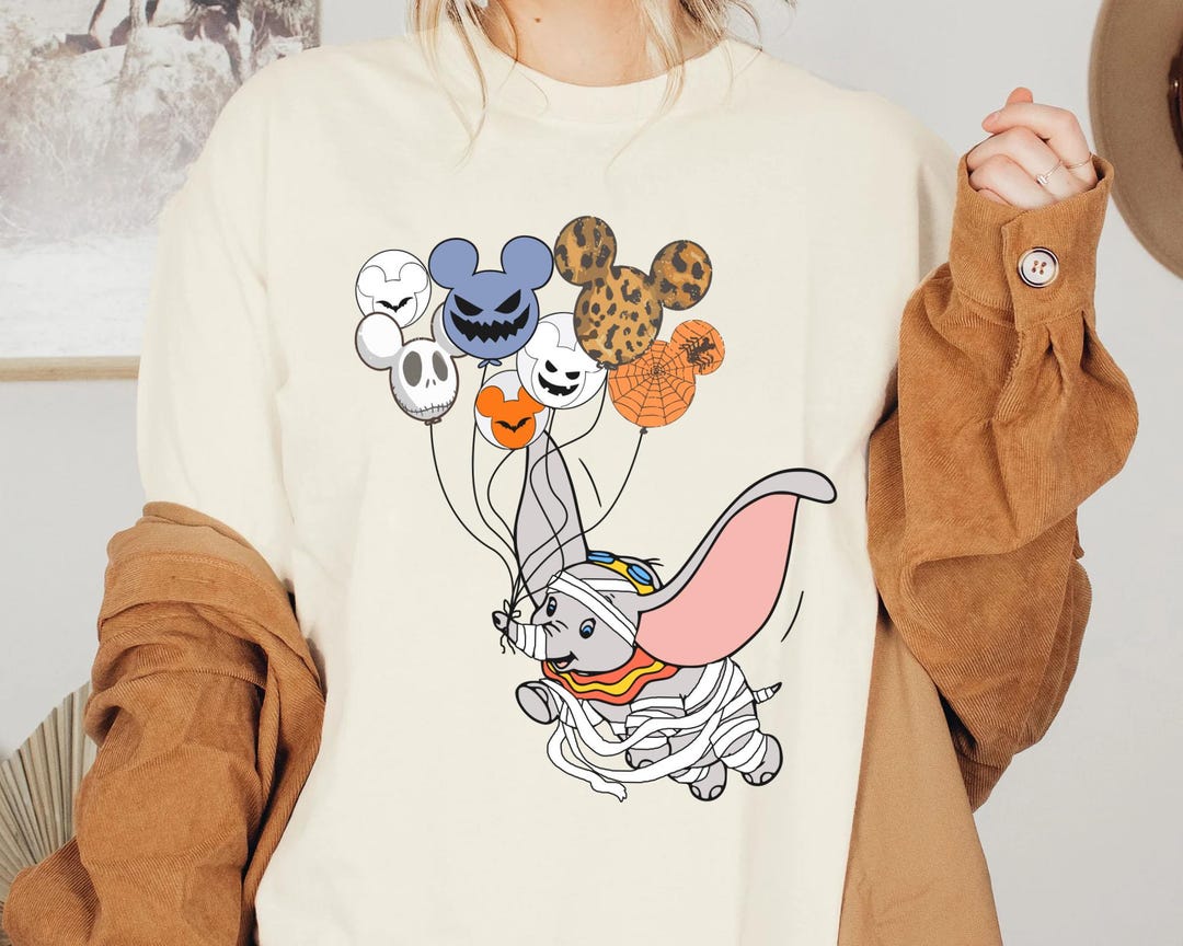 Disney Halloween Mickey Balloon Dumbo Shirt, Mickey's Not so Scary T ...