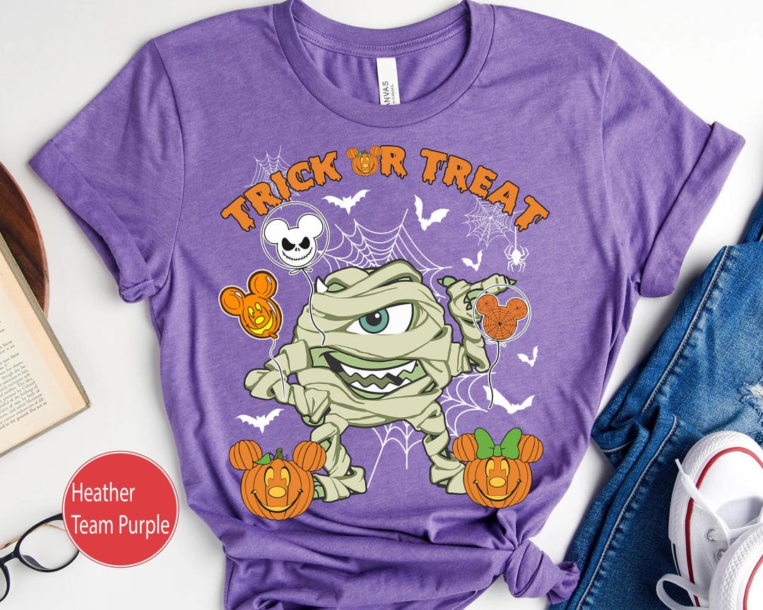 Mike Wazowski Mummy Mickey Minnie Pumpkin Trick or Treat Comfort Colors ...
