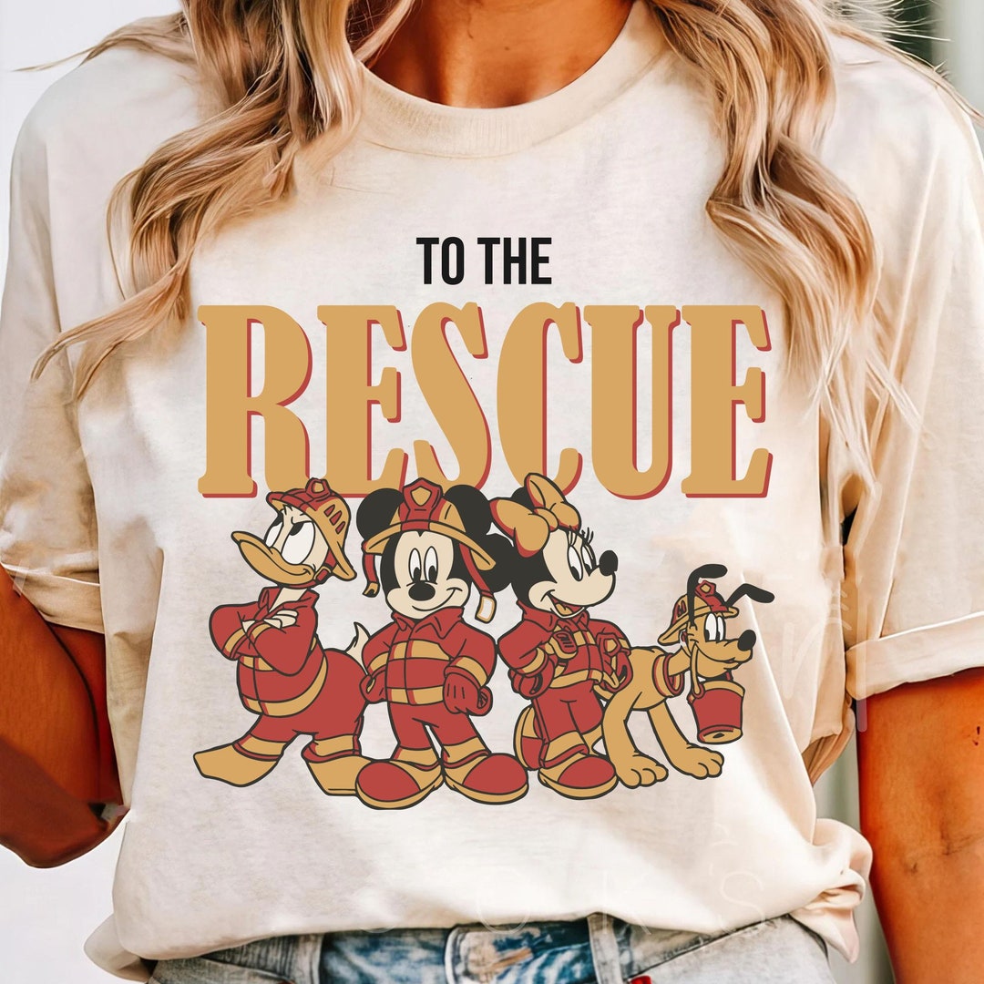 Mickey And Friends Firefighters To The Rescue Comfort Colors Shirt