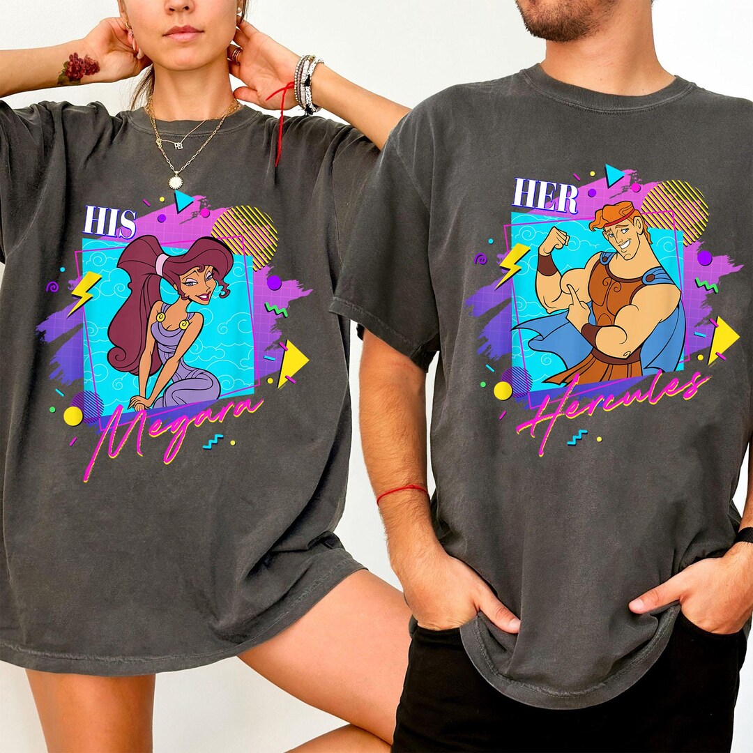 Retro Hercules and Megara Valentine Couple Matching Shirt, Disney Happy ...