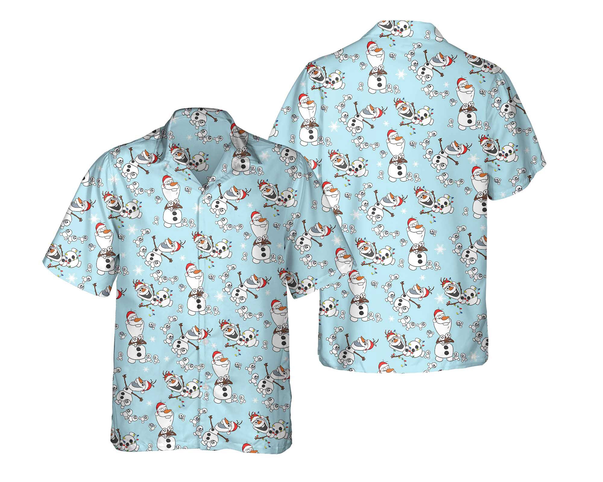 Olaf And Snowgies Snowflake Christmas Hawaiian Shirt, Frozen X-mas ...
