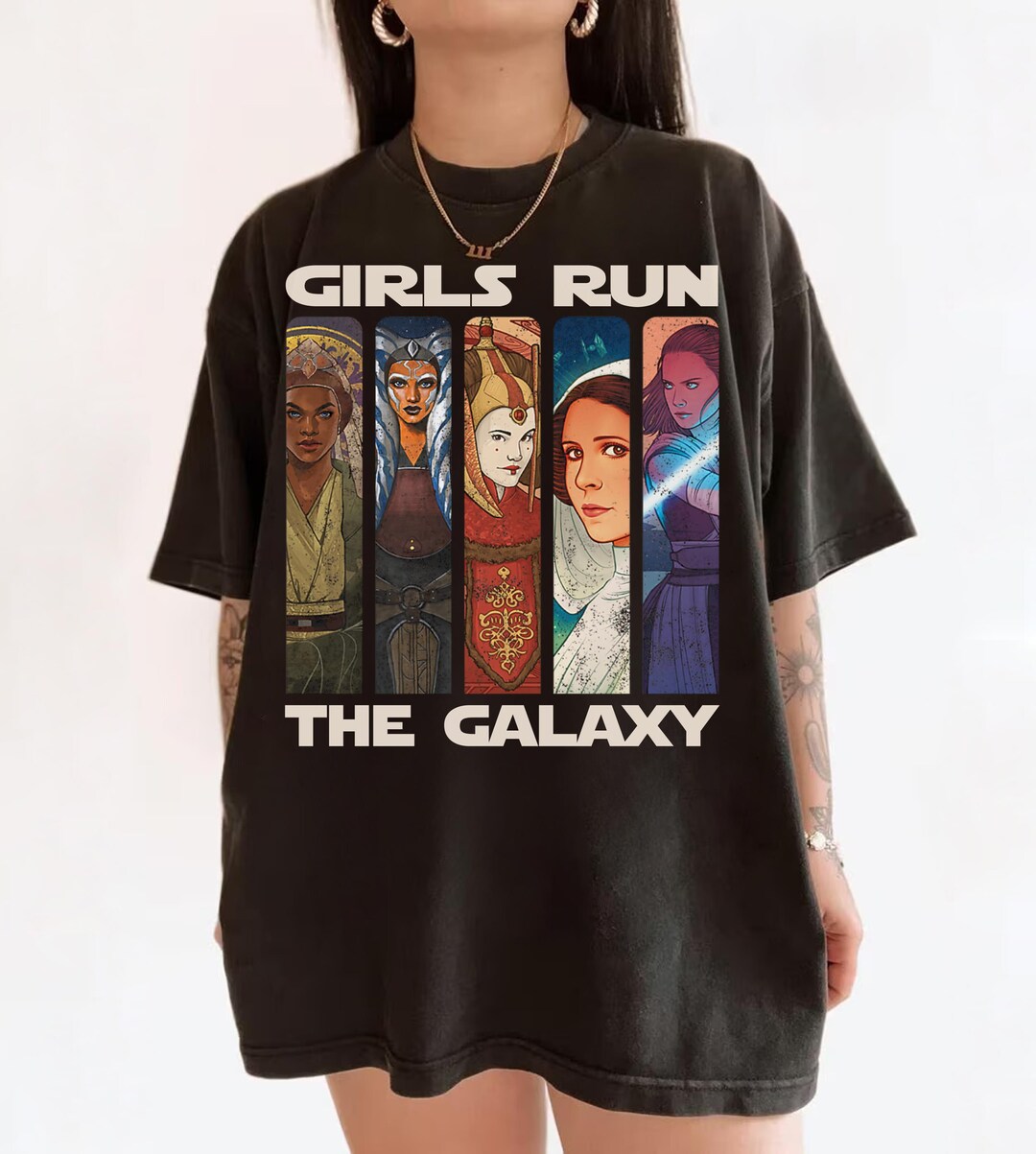 Star Wars Rebels Girls Run the Galaxy Shirt, Princess Leia Rey May the ...