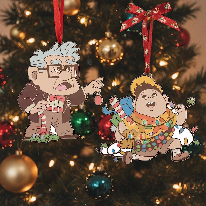 Pixar Disney up Movie Characters Holiday Acrylic Ornament, Carl Russell ...