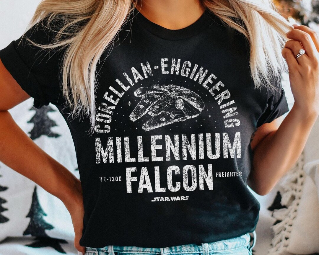 Star Wars Millennium Falcon Corellian Engineering T-shirt, Star Wars ...