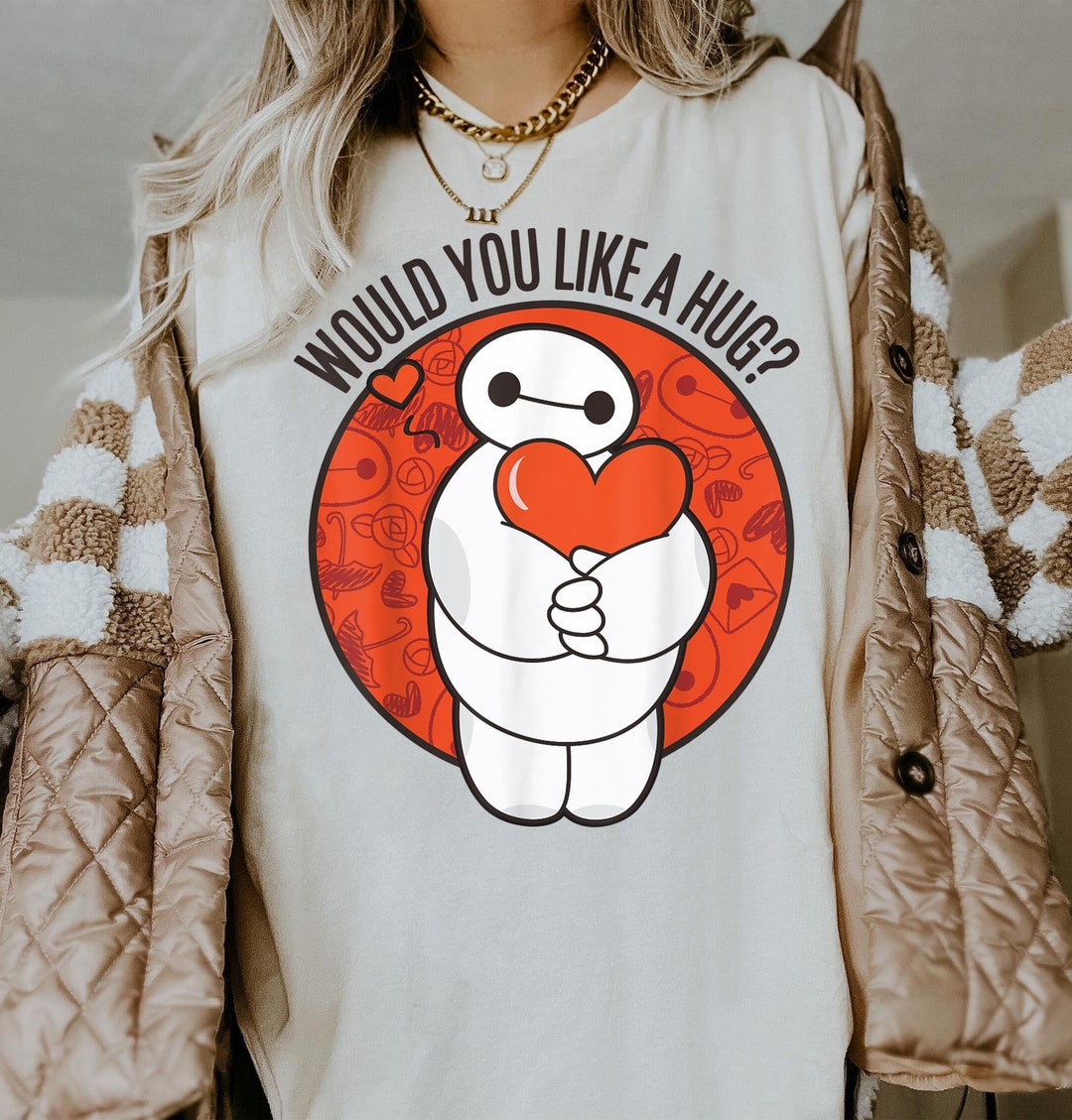 Retro Baymax Valentine Hug Comfort Colors Shirt, Big Hero 6 Disney ...