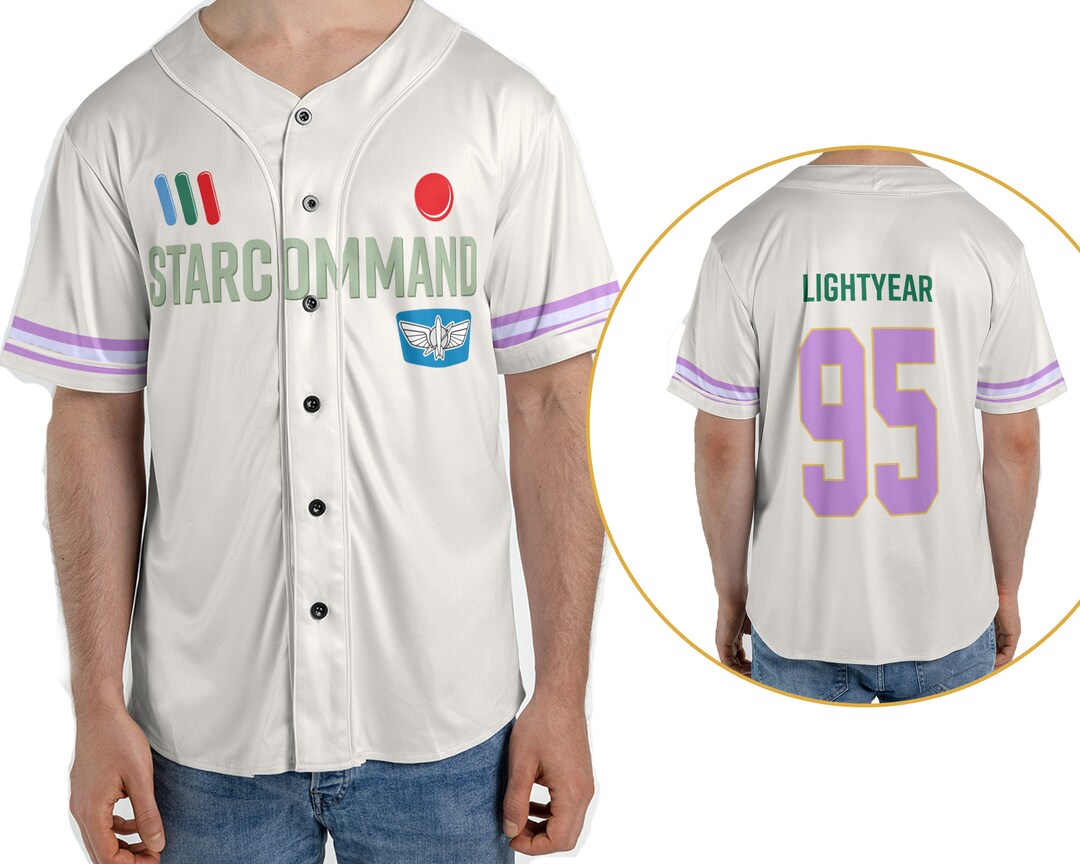 Buzz Lightyear Star Command Our Universe 2 Sided Baseball Jersey Shirt ...