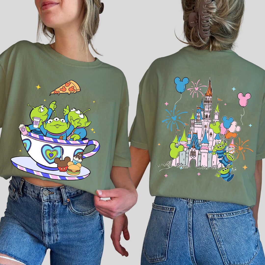 Two-sided Toy Story Aliens Mickey Mouse Balloon Shirt, Disney Gift for ...