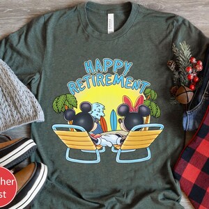 Mickey and Minnie Sunset Happy Retirement Comfort Colors Shirt, Retro ...