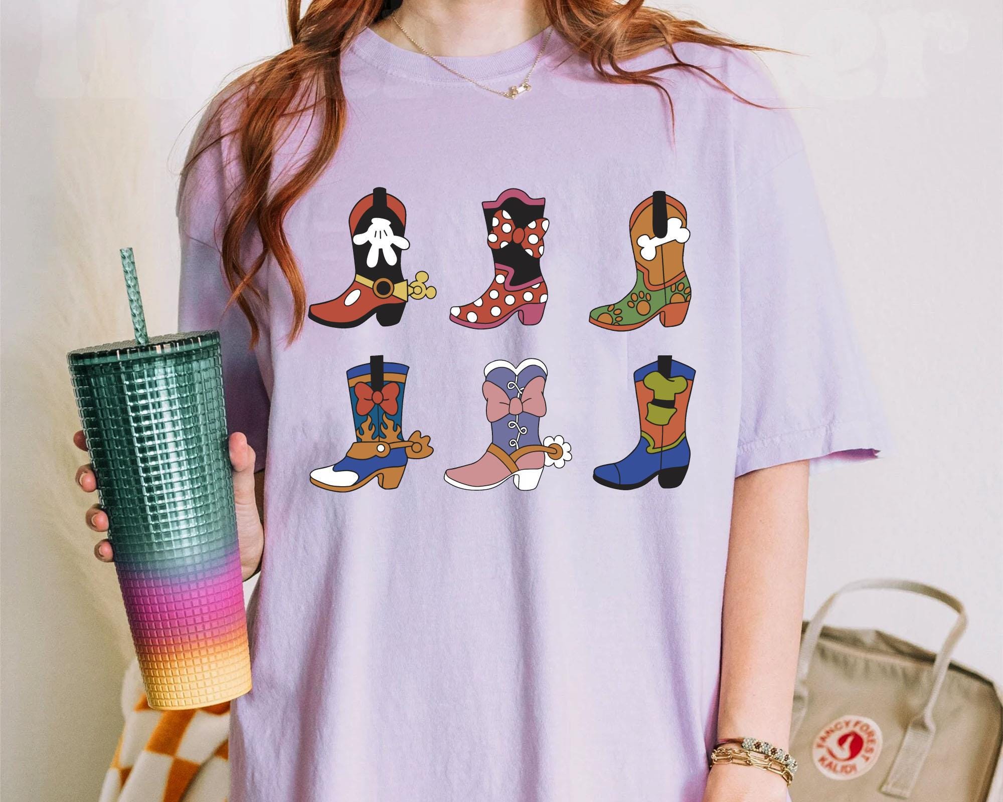 Disney Classic Character Cowboy Boot Shirt, Mickey and Friends Western ...