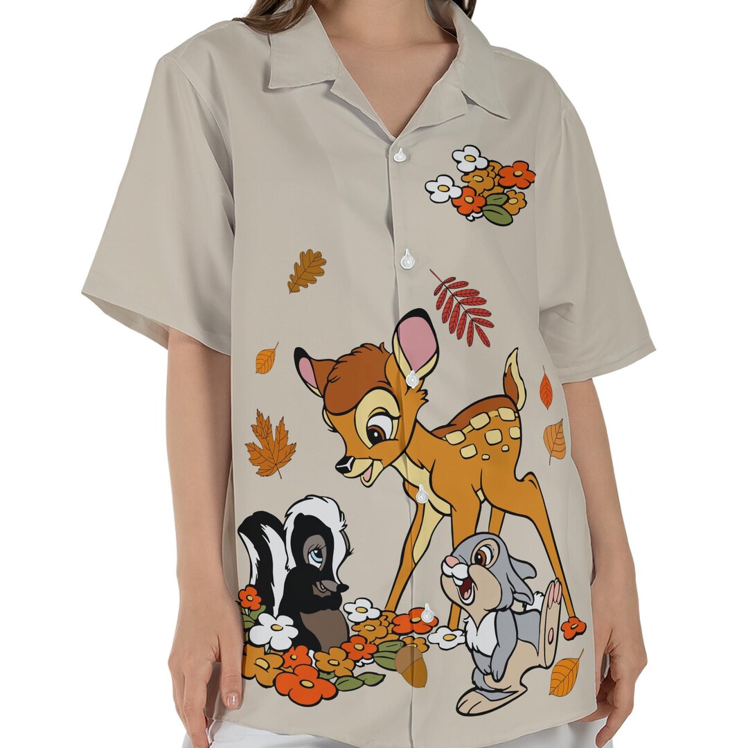 Disney Bambi Thumper Flower Hawaiian Shirt, Disney Bambi Fall Vibes ...