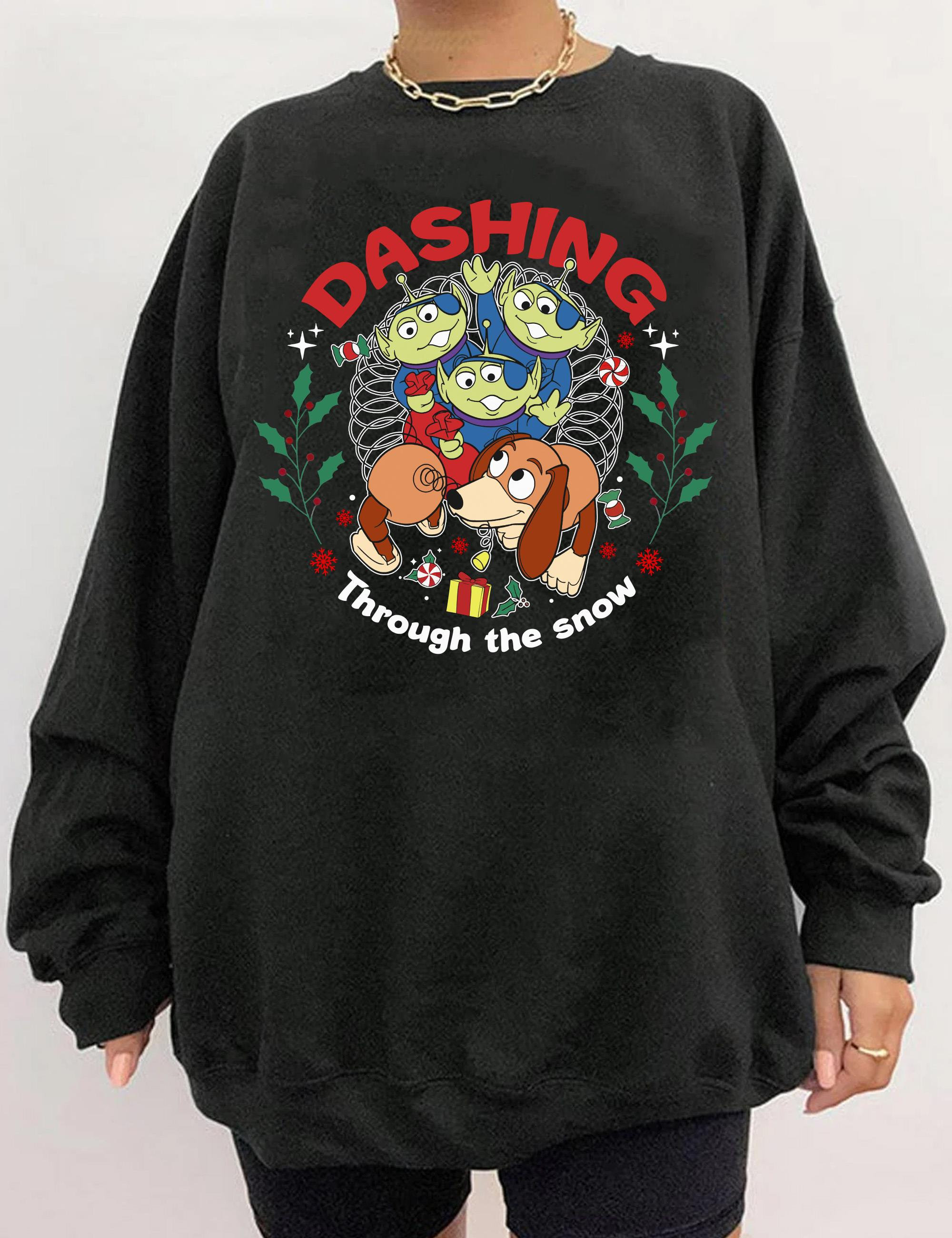 Toy Story Characters Dashing Through the Snow Shirt, Slinky Dog Aliens ...