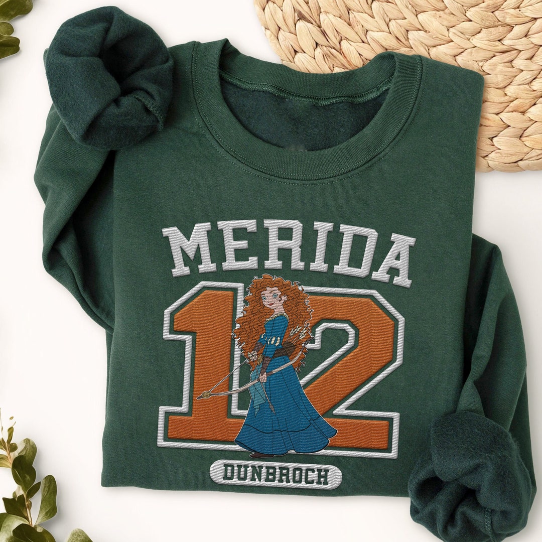 Embroidered Brave Merida Princess Sweatshirt, Vintage Embroidery ...