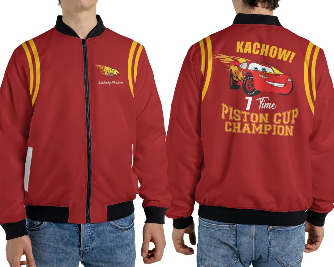Lightning Mcqueen 95 Kachow Racing Fleece Bomber Jacket, Rust-eze Cars ...