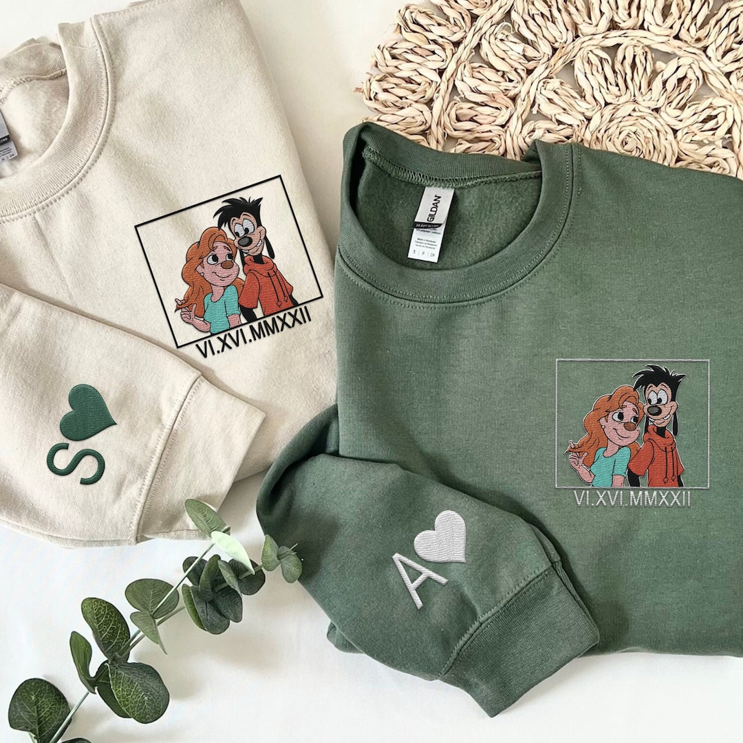 Custom Embroidered Max and Roxanne Roman Numeral Sweatshirt, A Goofy ...