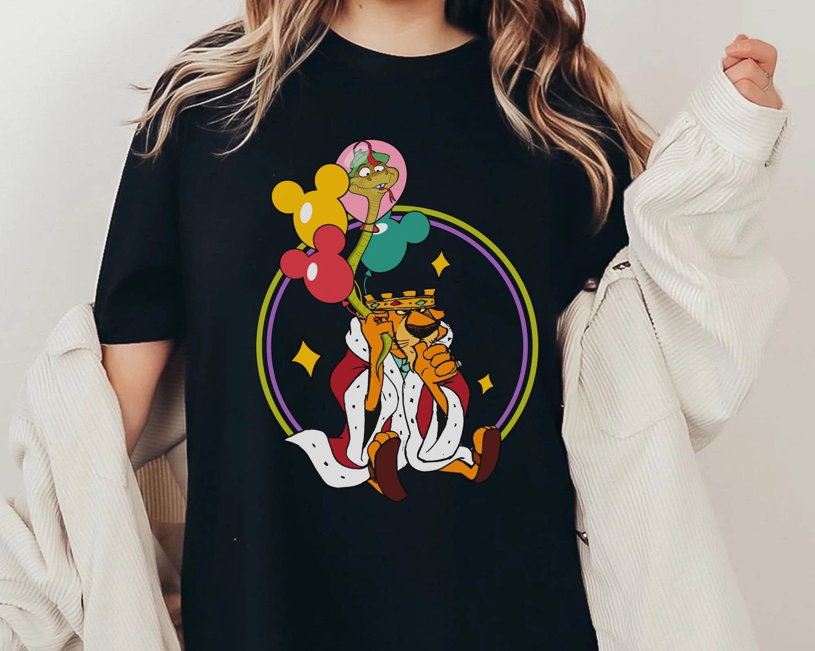 Retro Prince John and Sir Hiss Mickey Balloon Comfort Colors Shirt ...
