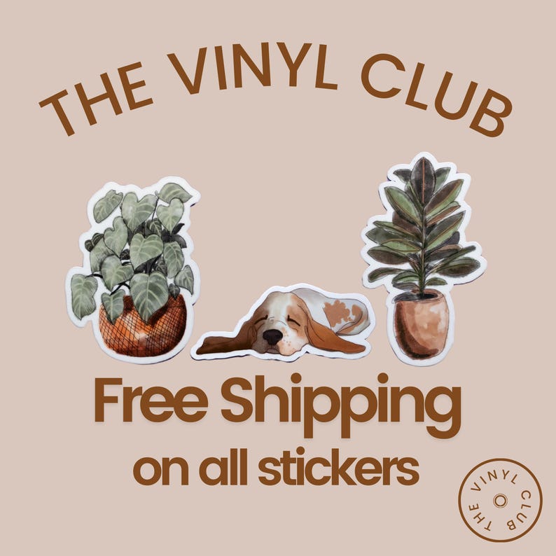Fig Plant Sticker Botanical Design Rubber Fig Art Plant Lover Gift ...