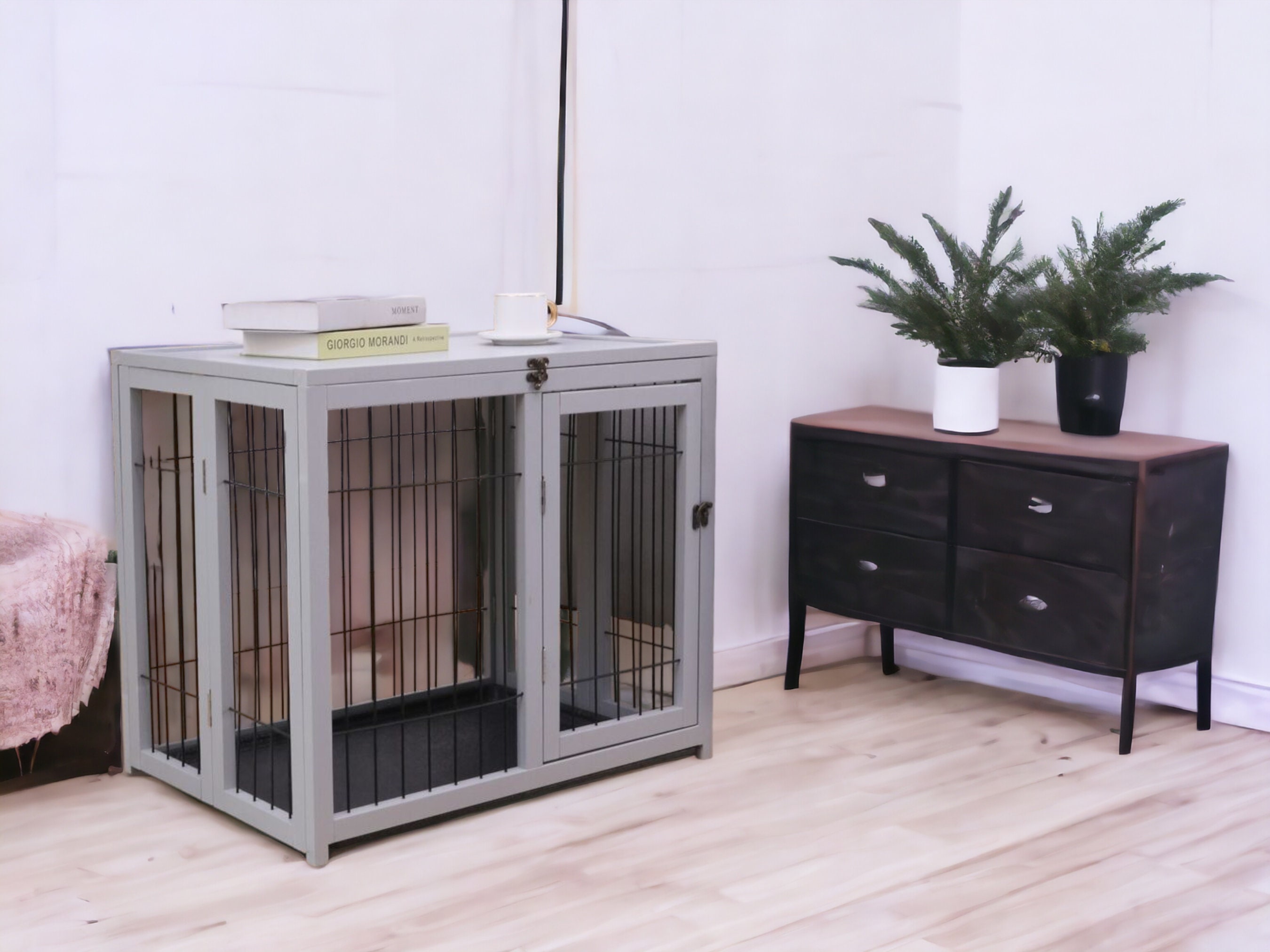 Modern Dog Crate Dog House, Dog Kennel, Wooden Dog Crate, Wood Dog ...