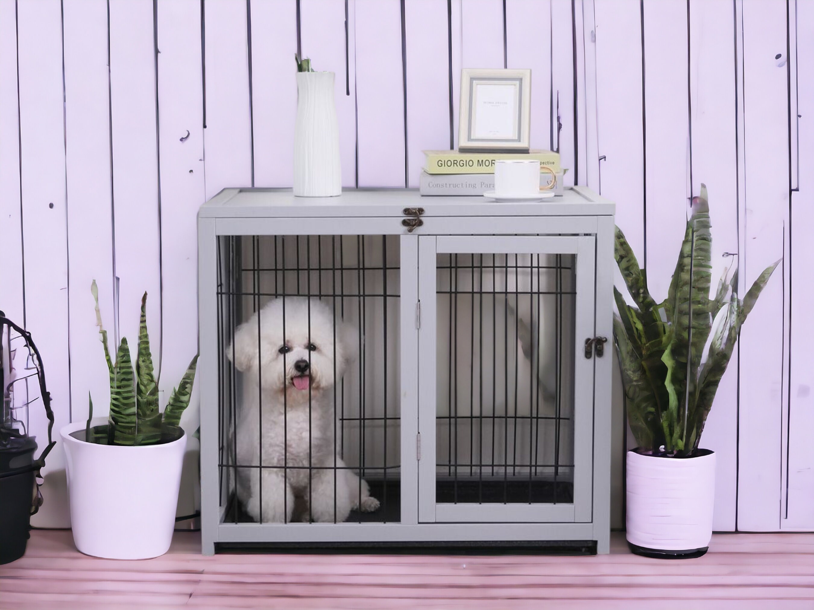 Modern Dog Crate Dog House, Dog Kennel, Wooden Dog Crate, Wood Dog ...