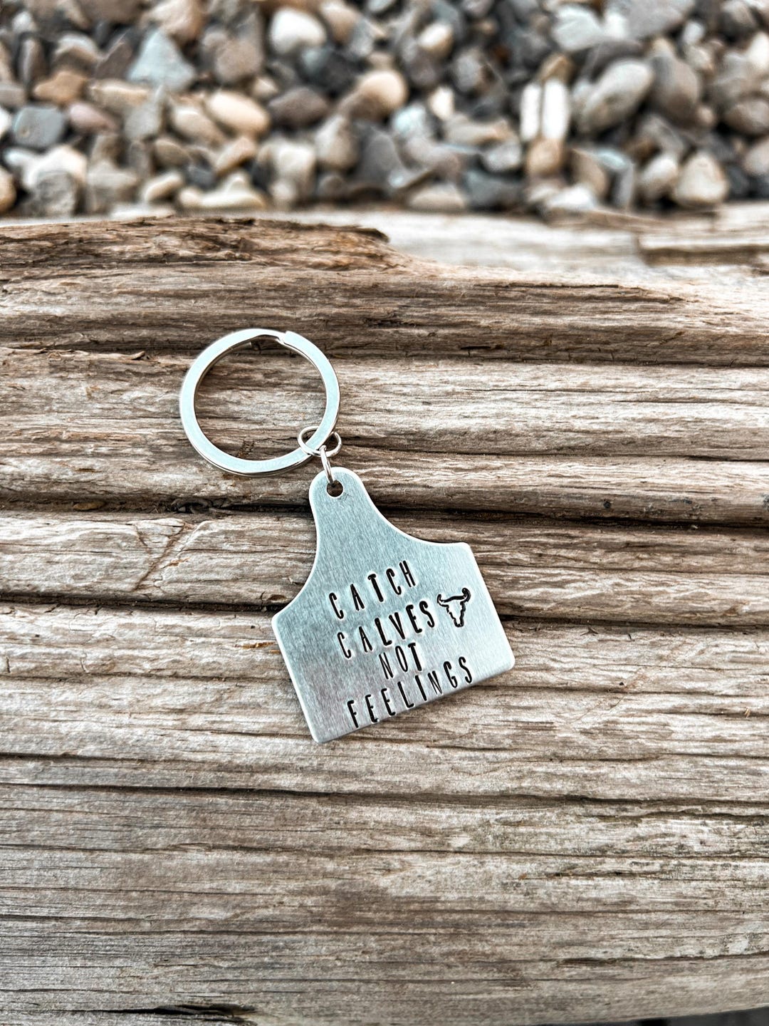 Catch Calves Not Feelings Ear Tag Keychain - Etsy