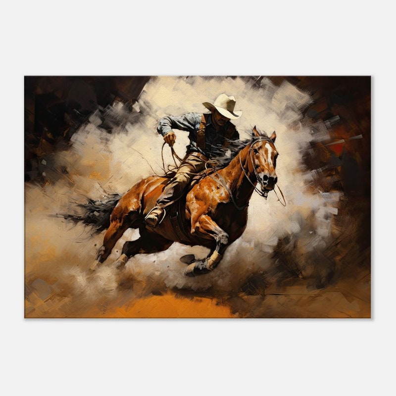 Cowboy Painting - Etsy