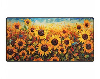 Sunflower Desk Mat 3 Sizes - Etsy