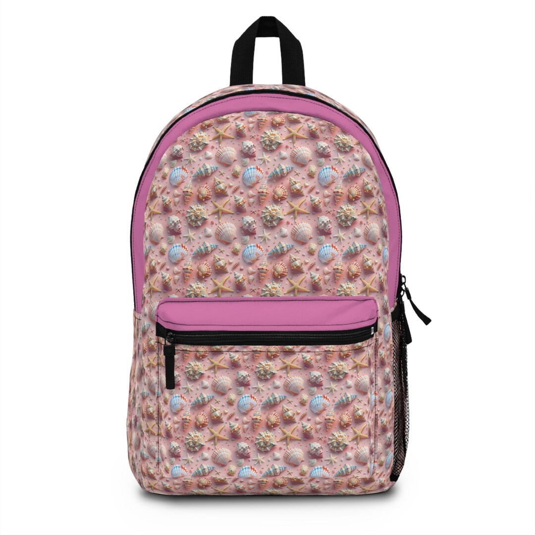 Seashell Design Backpack - Back to School Supplies, Travel Bag ...