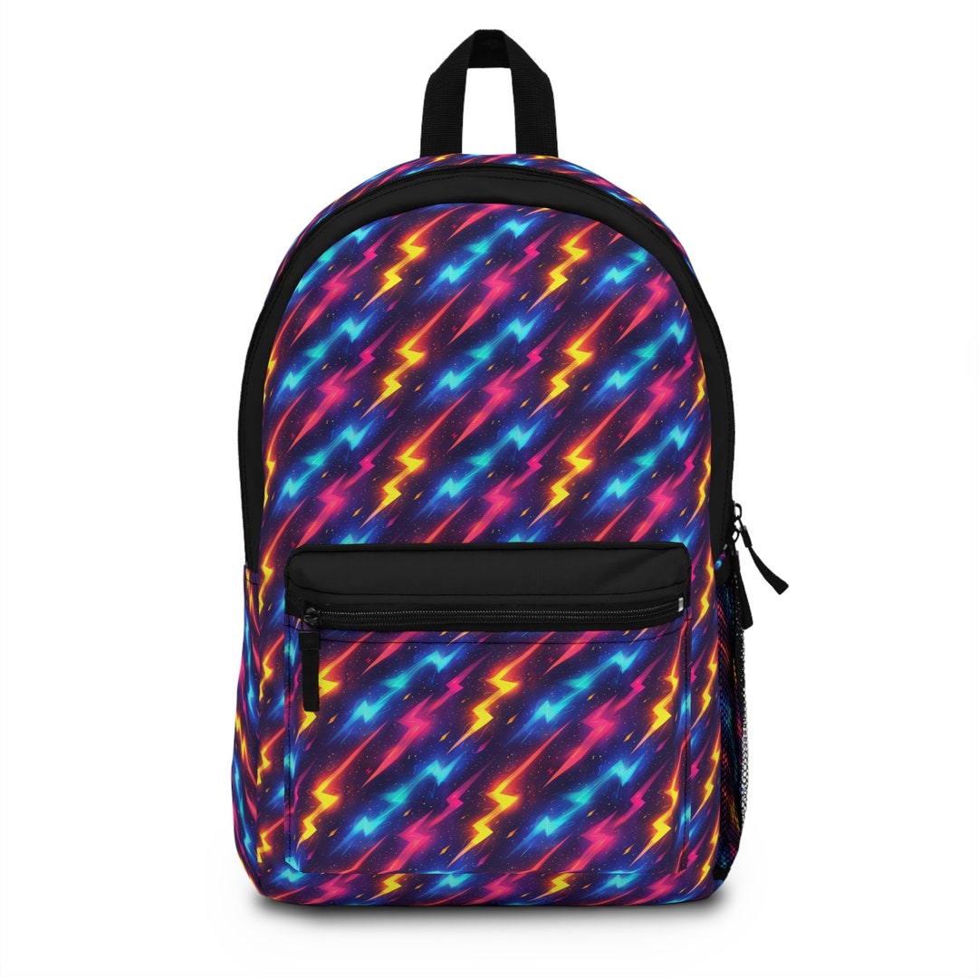 Neon Lightning Bolt Backpack With Black Trim Back to School Supplies ...