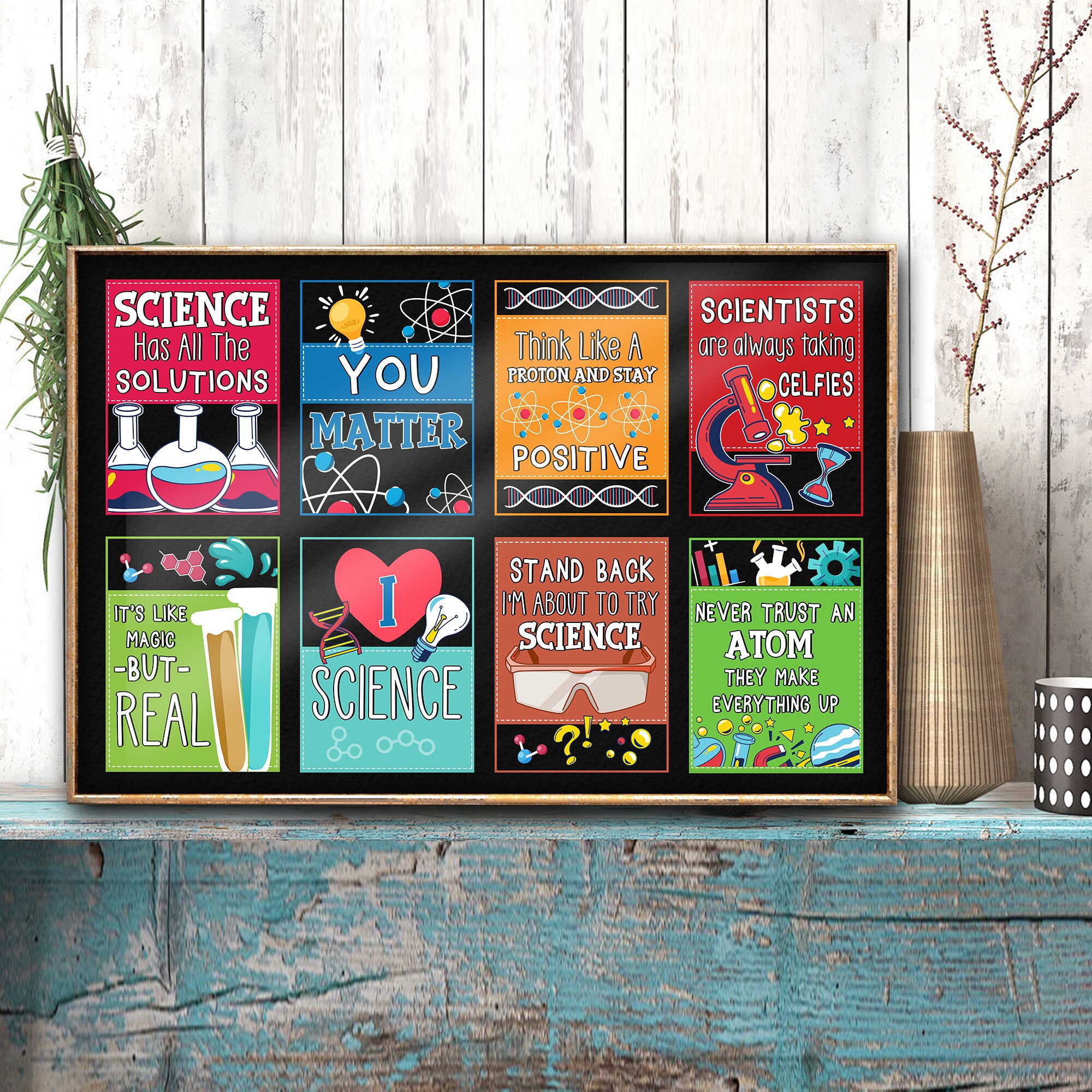 Science Classroom Posters Easy and Modern Classroom Subject - Etsy