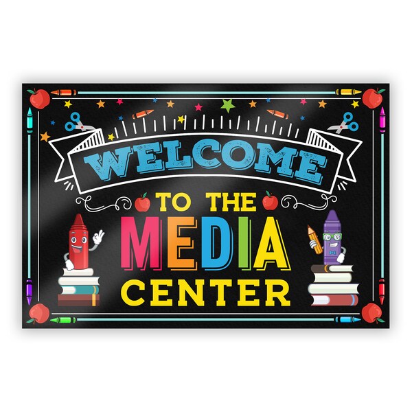 Welcome Media Center Sign - Etsy