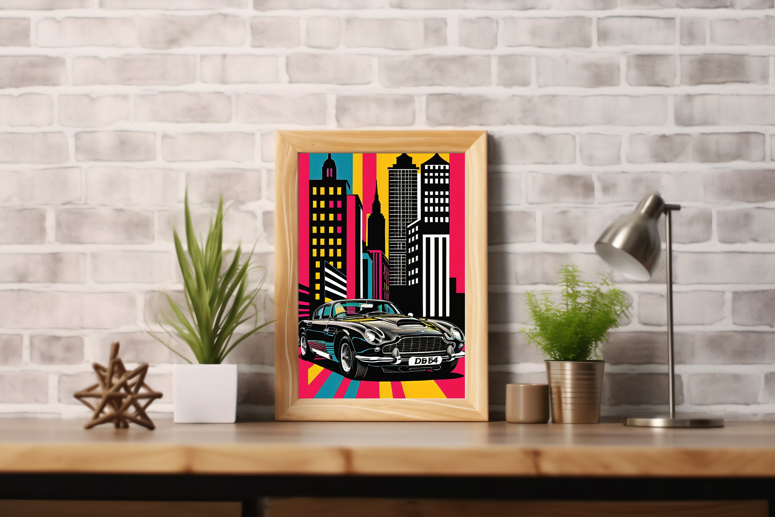 1964 Aston Martin DB5 Digital Print Vintage Car Digital Print Vector ...