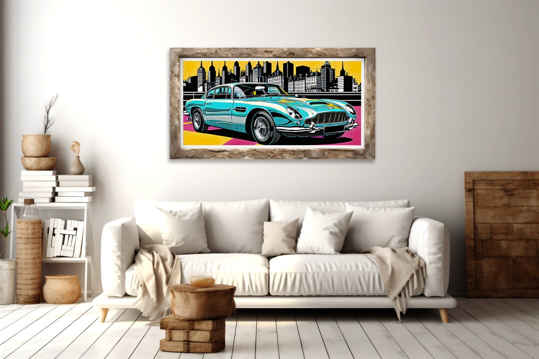 1964 Aston Martin DB5 Digital Print Vintage Car Digital Print Vector ...