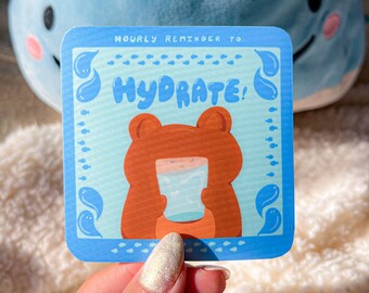 Drink Your Water Sticker or Magnet Laptop Sticker Water Bottle Sticker ...