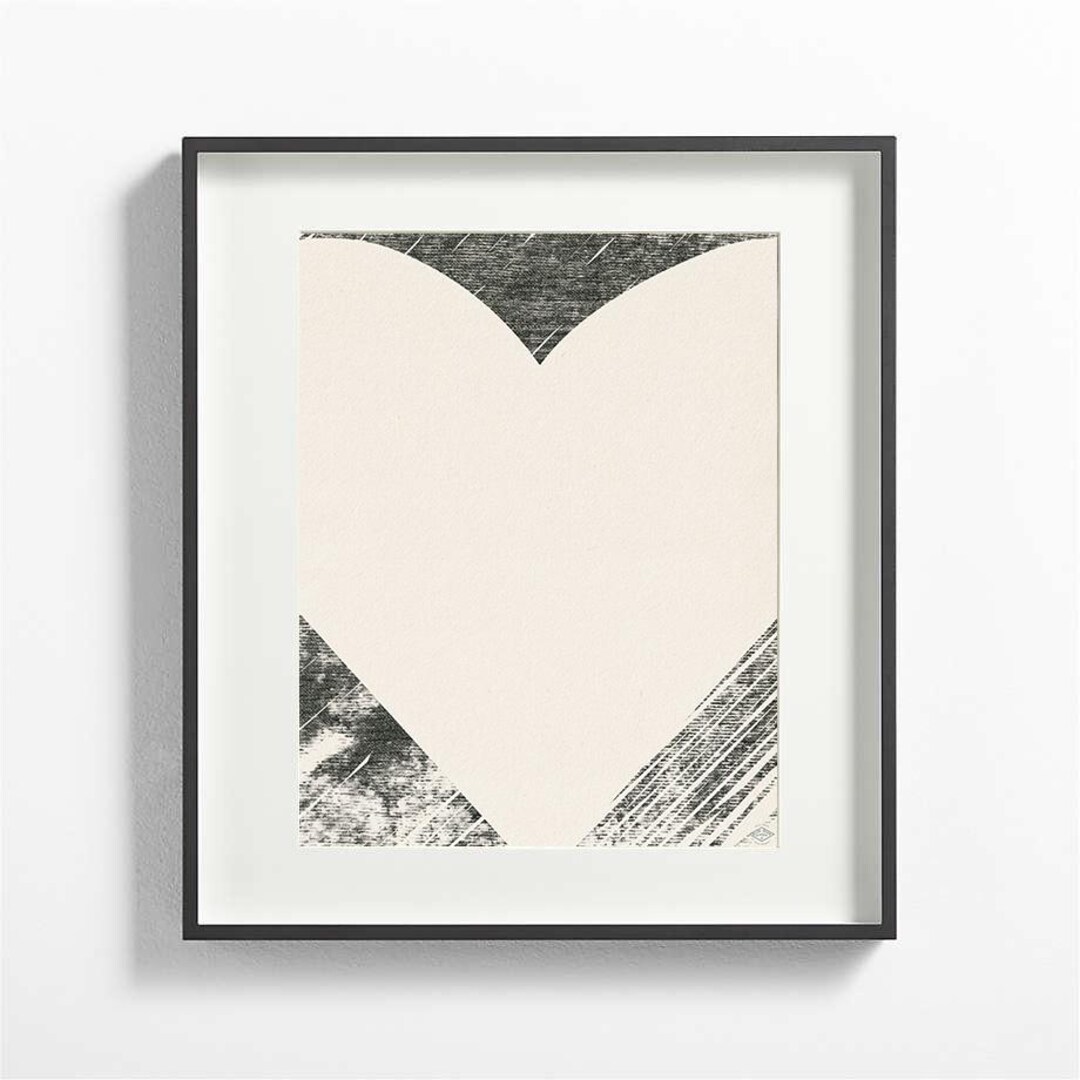 Heart Wall Art | Modern Love Print | Minimalist Heart Poster ...