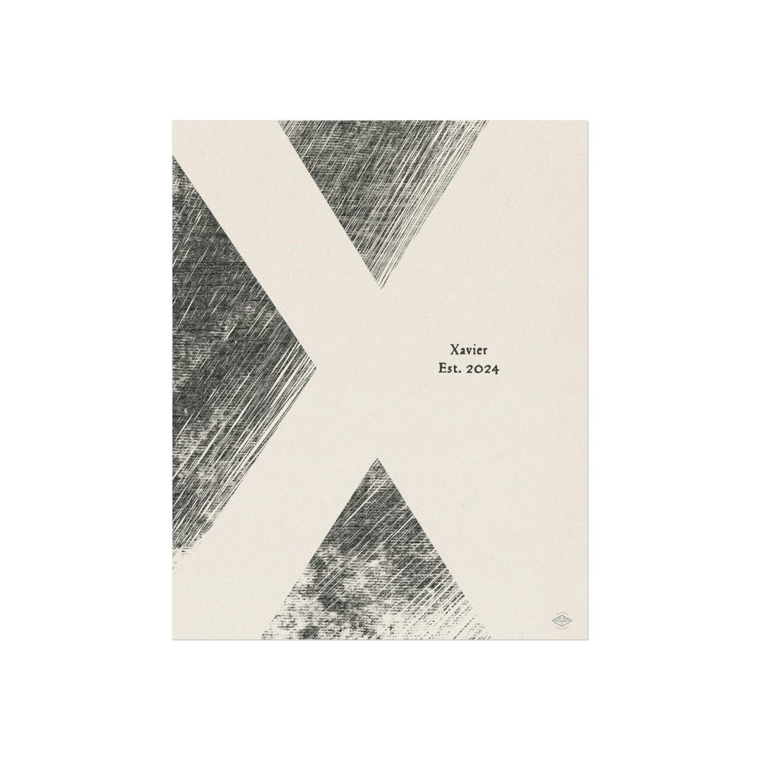 Art Print | Modern Typography | Letter X Decor | Minimalist Wall Art - Etsy