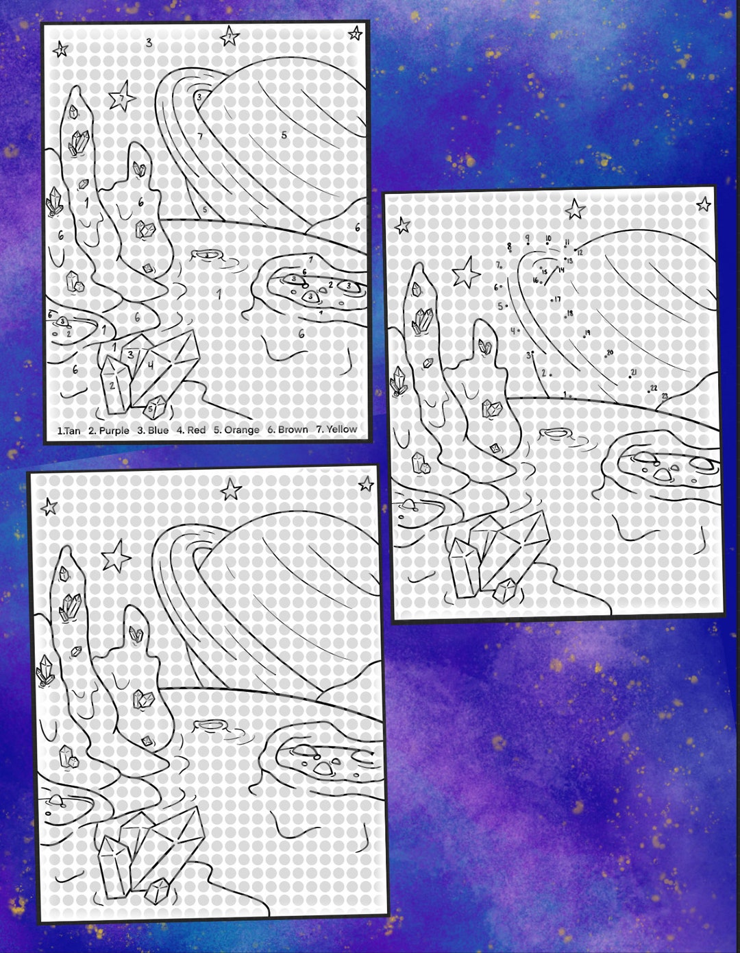 Pre-k Gem Space Activity Pages - Etsy