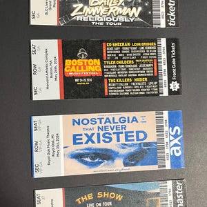 Custom Souvenir Concert Ticket-digital or Physical - Etsy Canada