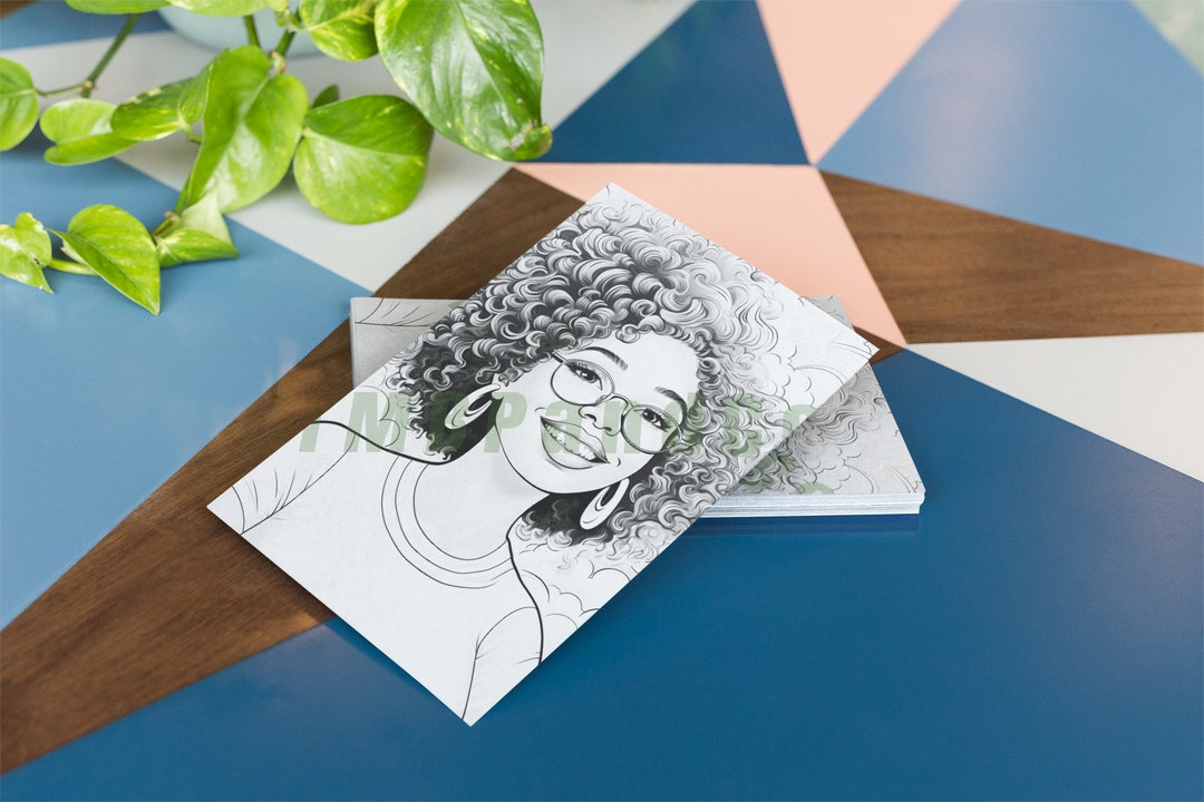 Black Woman Coloring Page Anxiety Relief Printable Adult Coloring Page ...