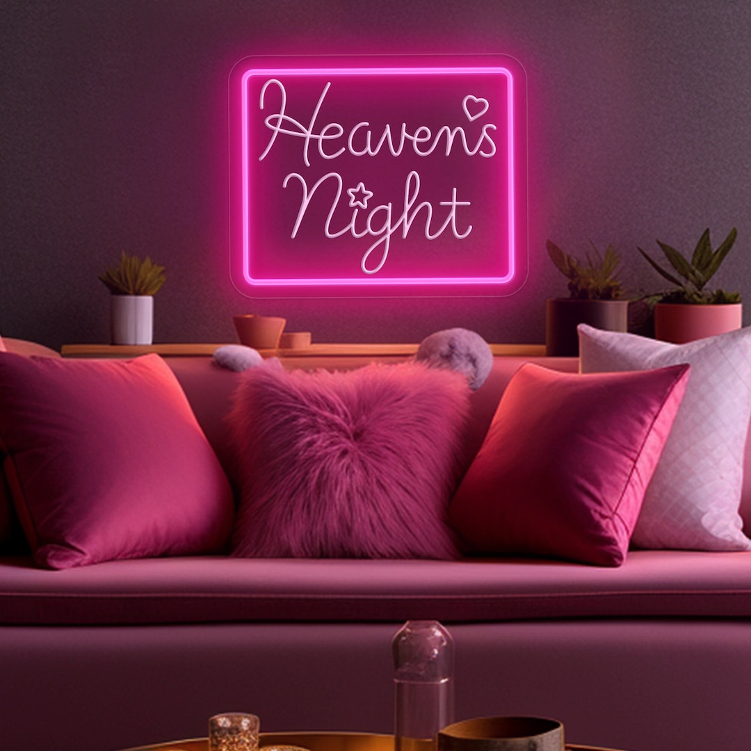 Heaven's Night Neon Sign Custom Wall Decor, Led Neon Sign Halloween ...
