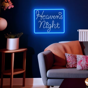 Heaven's Night Neon Sign Custom Wall Decor, Led Neon Sign Halloween ...