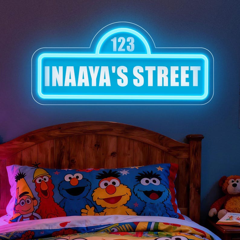Personalized Name Street Sign: Custom Elmo Street Style Decor Sign ...